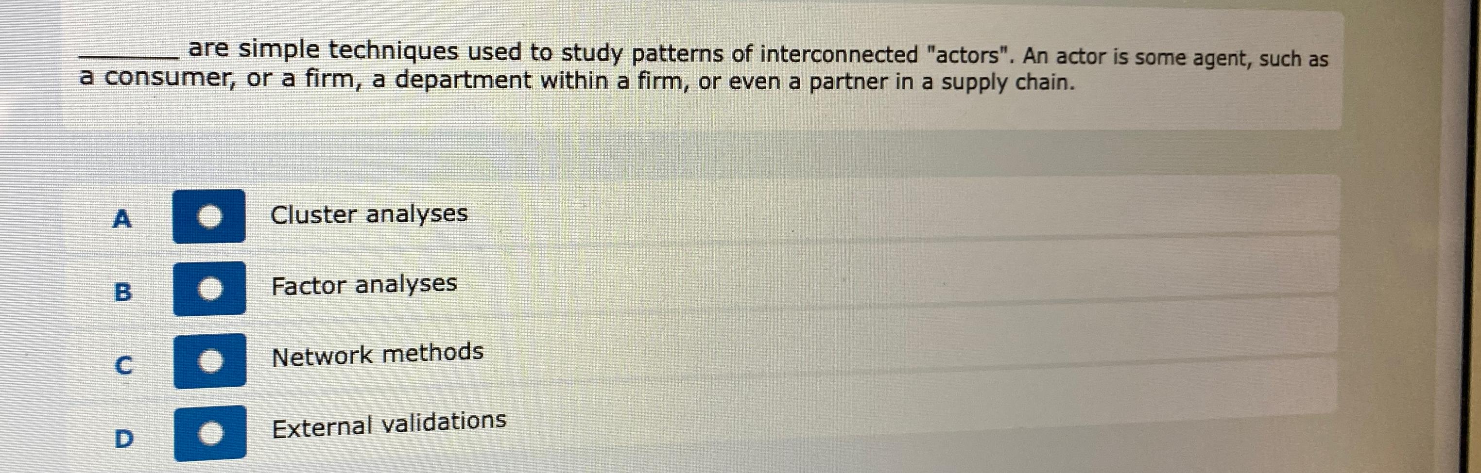 Solved are simple techniques used to study patterns of | Chegg.com