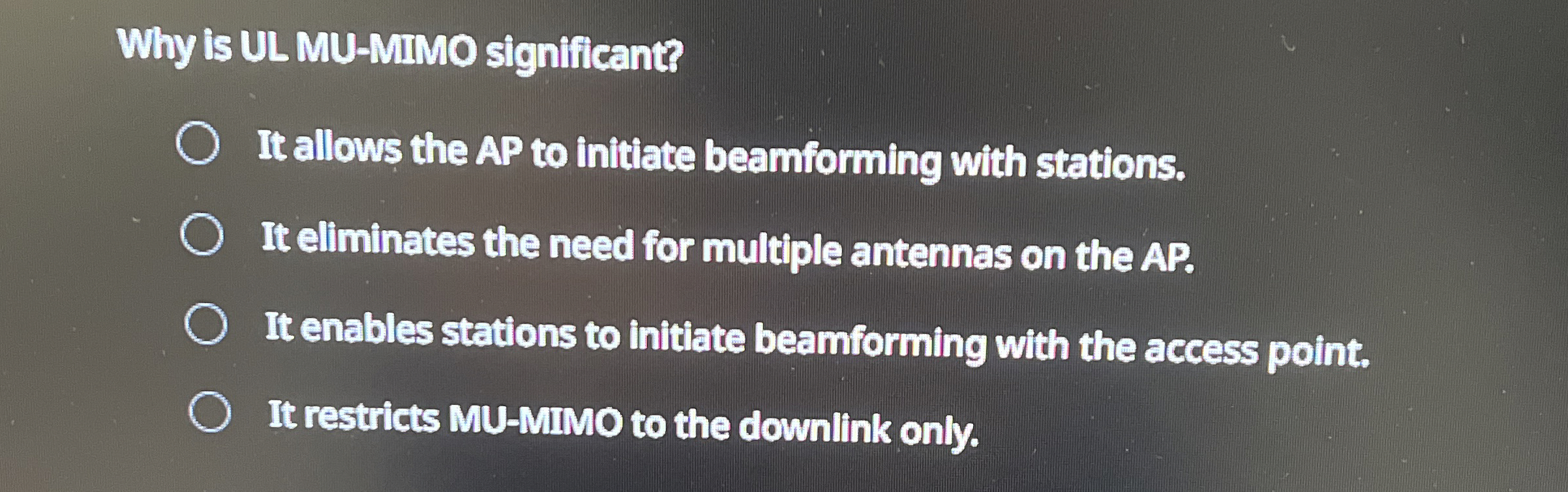 Solved Why is UL MU-MIMO significant?It allows the AP to | Chegg.com