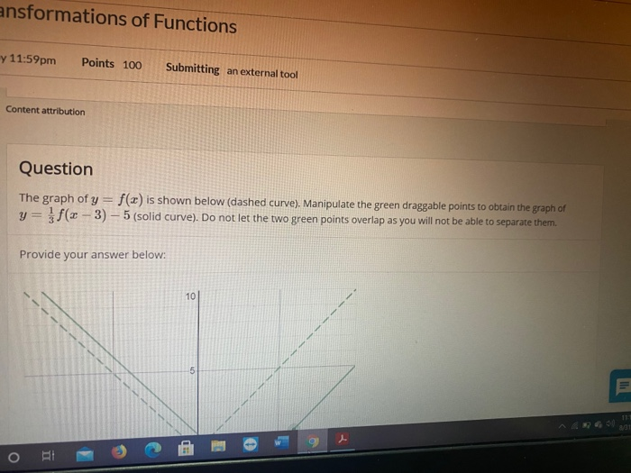 Solved The Graph Of Y F X Is Shown Below Dashed Curve