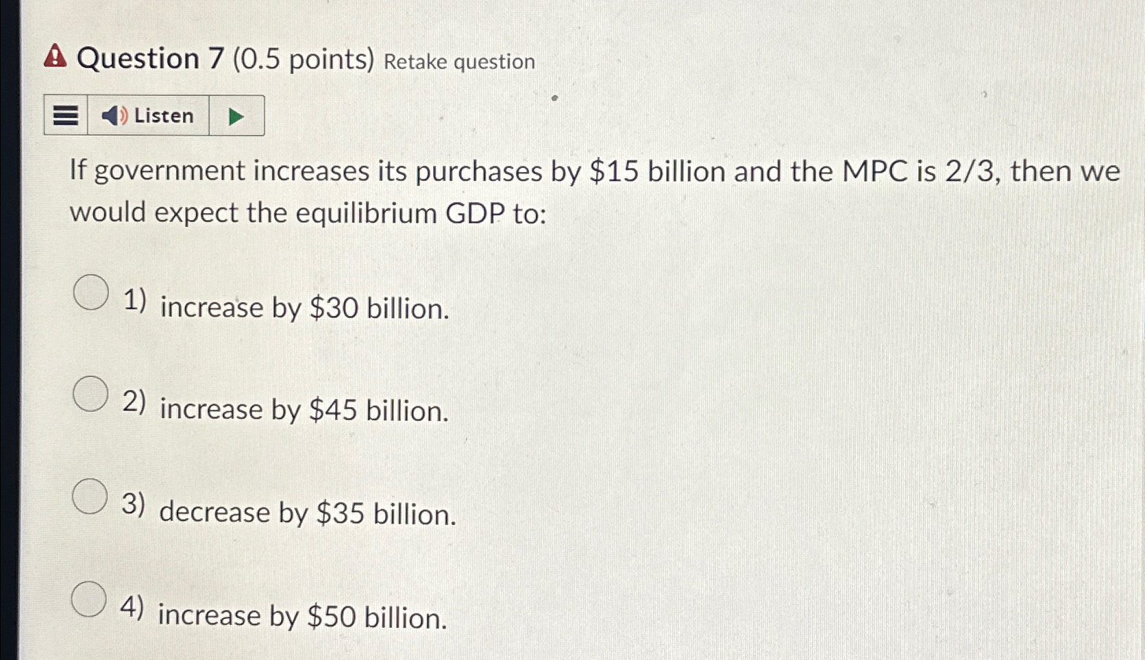 Solved Question 7 ( 0.5 ﻿points) ﻿Retake questionIf | Chegg.com