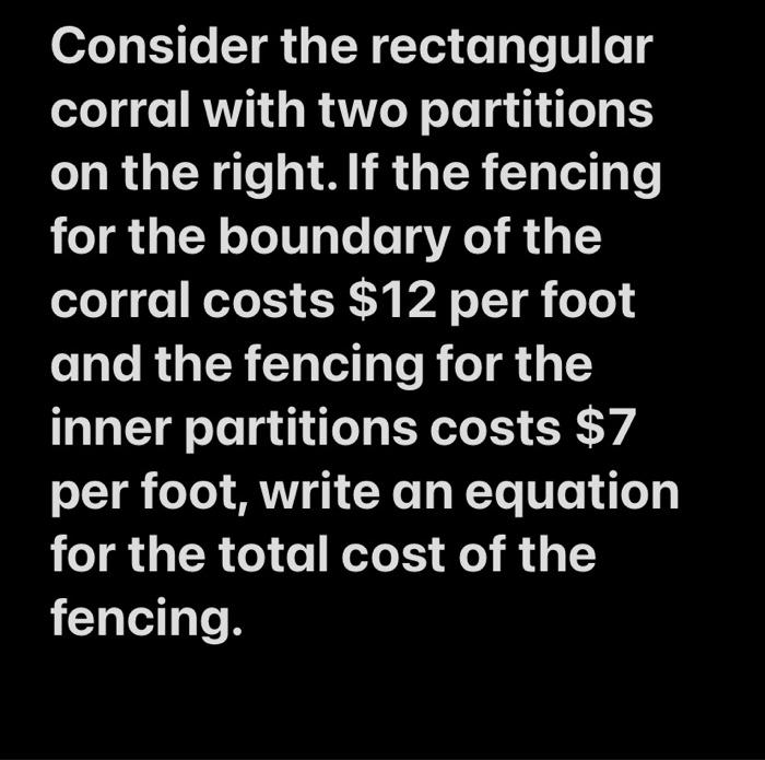 Solved Consider the rectangular corral with two partitions | Chegg.com