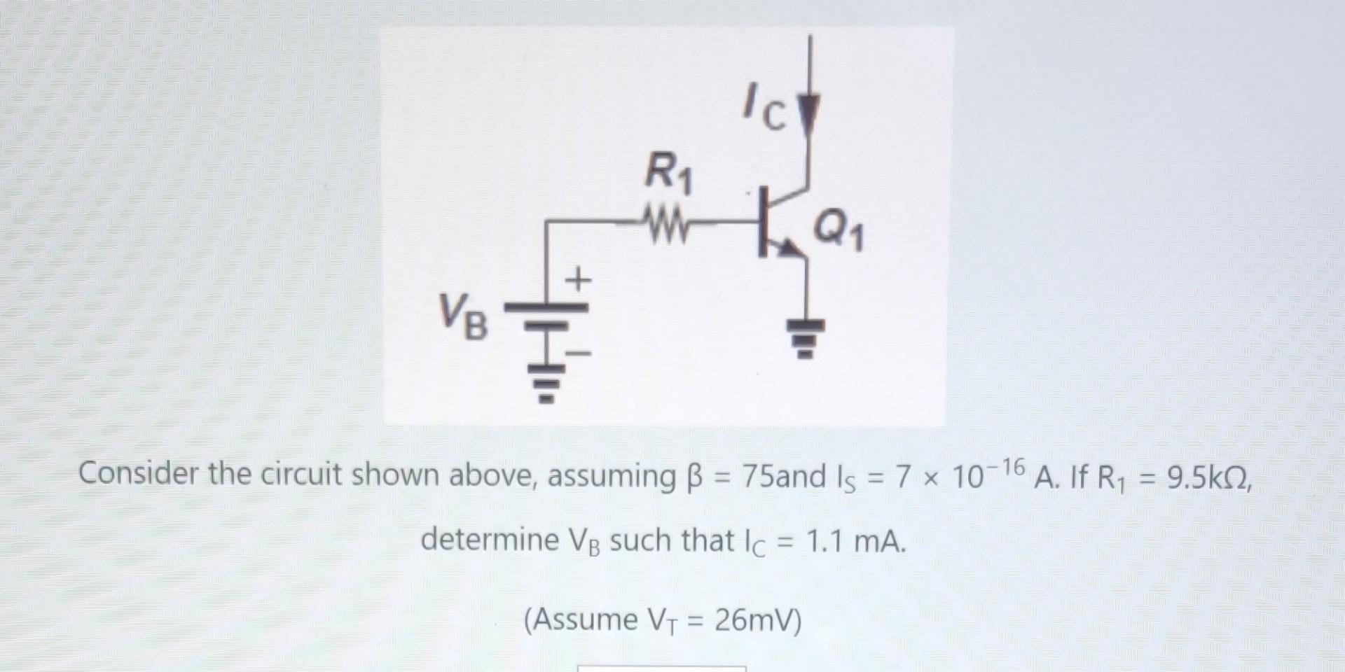 Solved Consider the circuit shown above, assuming β=75 and | Chegg.com