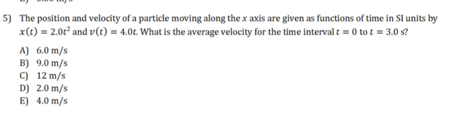 Solved The position and velocity of a particle moving along | Chegg.com