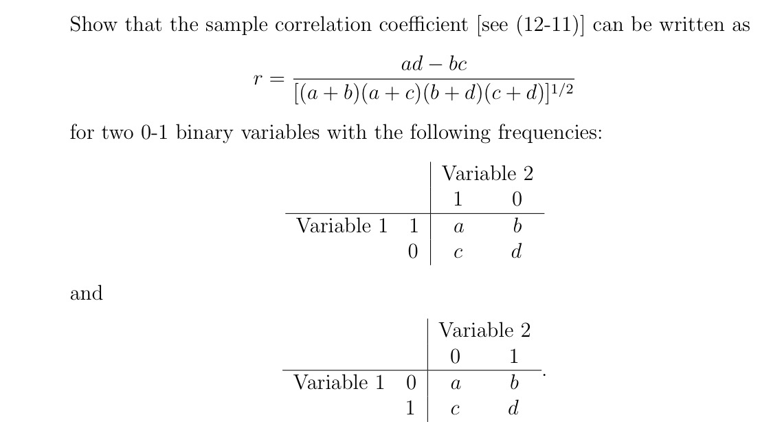 Solved Show that the sample correlation coefficient [see | Chegg.com