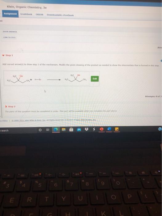 Solved Klein, Organic Chemistry, 3e Anment Gradebook ORION | Chegg.com