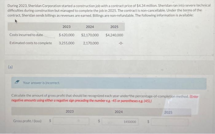Solved During 2023 , Sheridan Corporation started a | Chegg.com