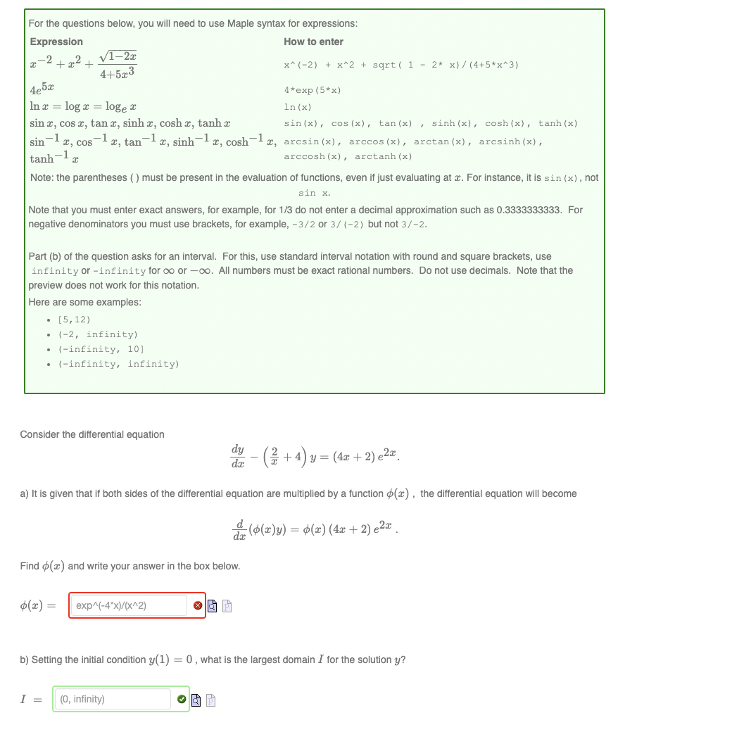 Solved For the questions below, you will need to use Maple | Chegg.com