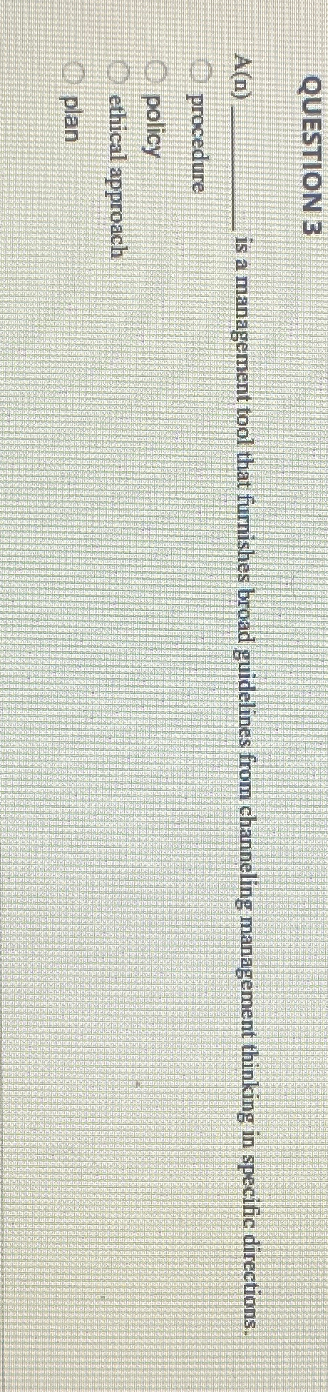 Solved QUESTION 3A(n) ﻿is a management tool that furnishes | Chegg.com