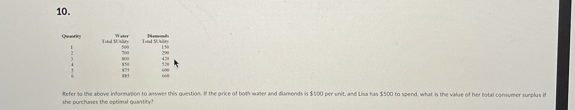 Solved \table[[Quantity,\table[[Water],[Total | Chegg.com