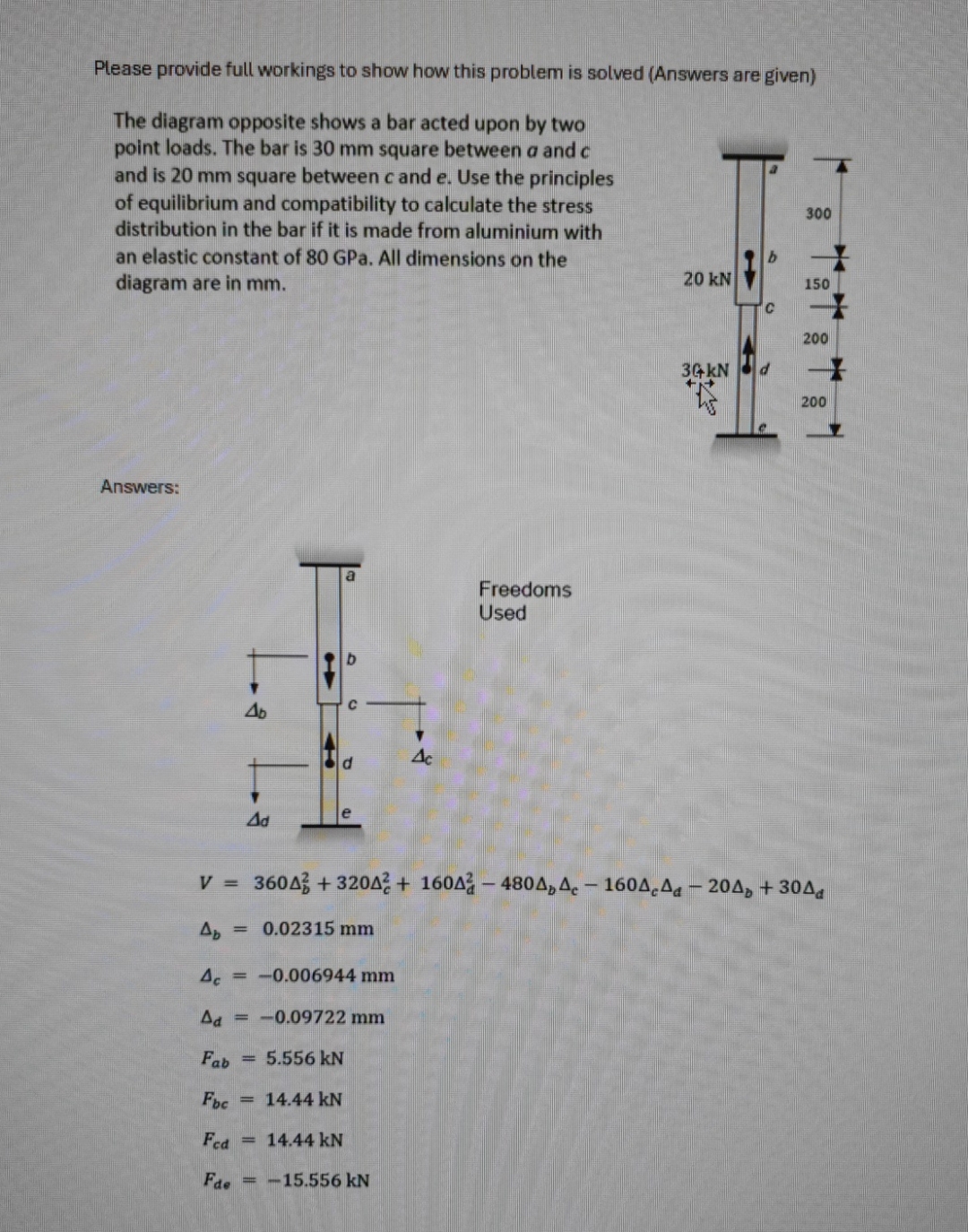 Solved Please provide full workings to show how this problem | Chegg.com