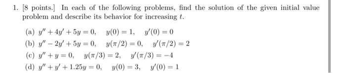 Solved [8 points.] In each of the following problems, find | Chegg.com
