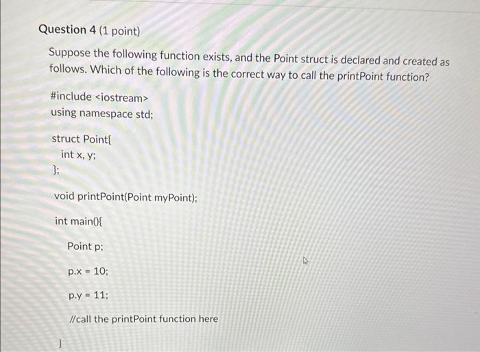 Solved Suppose the following function exists, and the Point | Chegg.com