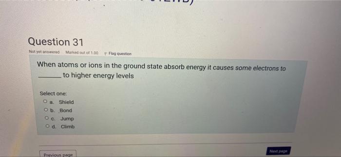 Solved When atoms or ions in the ground state absorb energy | Chegg.com