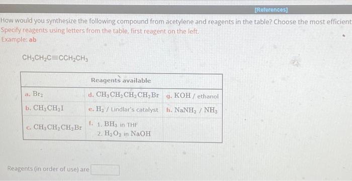 Solved How would you synthesize the following compound from | Chegg.com