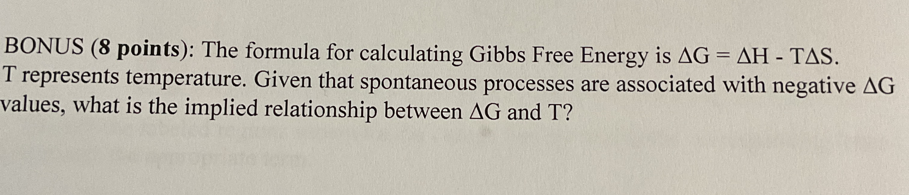 Solved BONUS ( 8 ﻿points): The formula for calculating Gibbs | Chegg.com