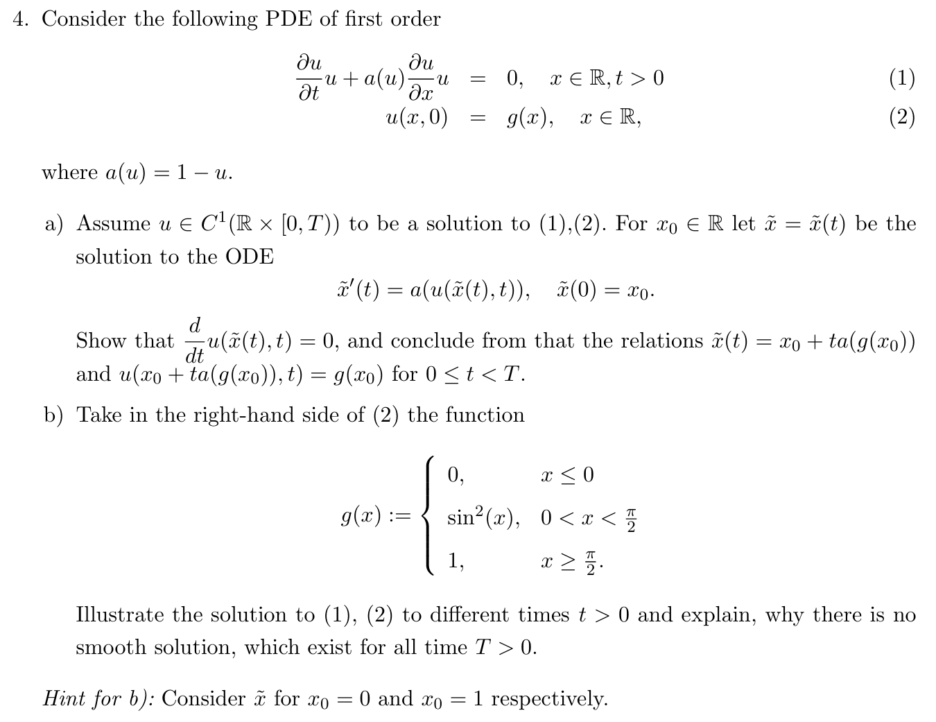 Solved Consider the following PDE of first | Chegg.com
