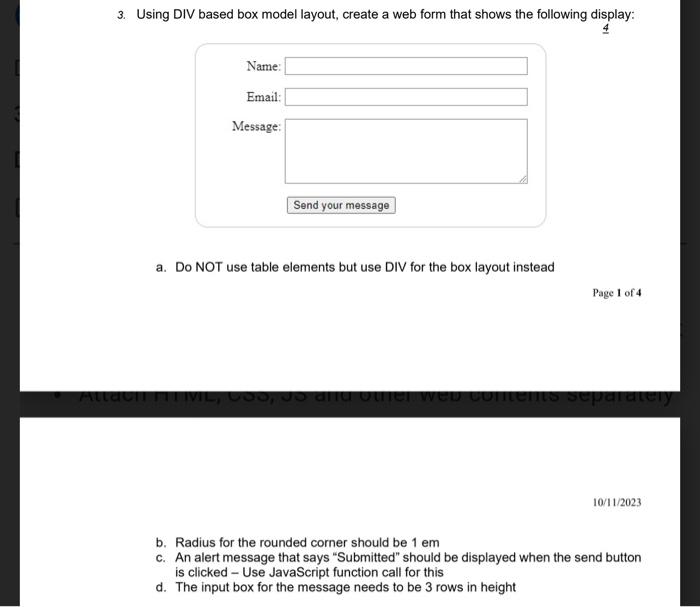 Solved 3. Using DIV based box model layout, create a web | Chegg.com Solved 3. Using DIV based box model layout, create a web | Chegg.com