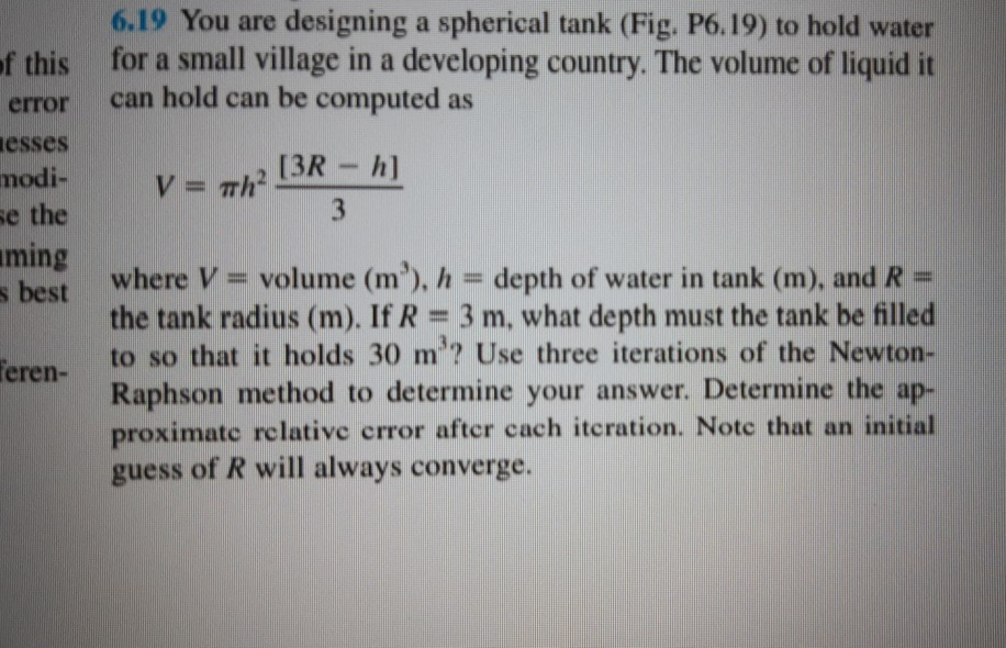 Solved of this 6.19 You are designing a spherical tank (Fig. | Chegg.com
