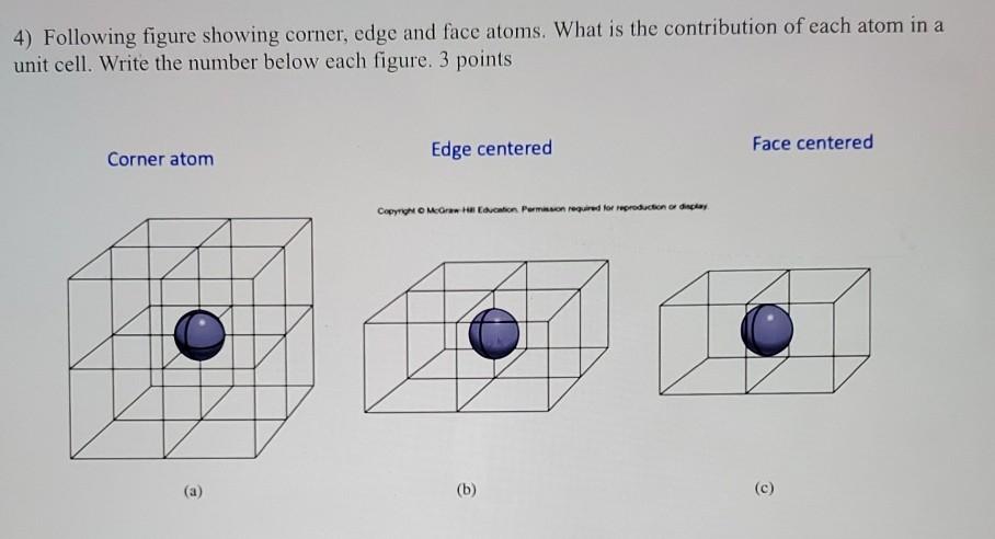 Solved 4) Following figure showing corner, edge and face | Chegg.com