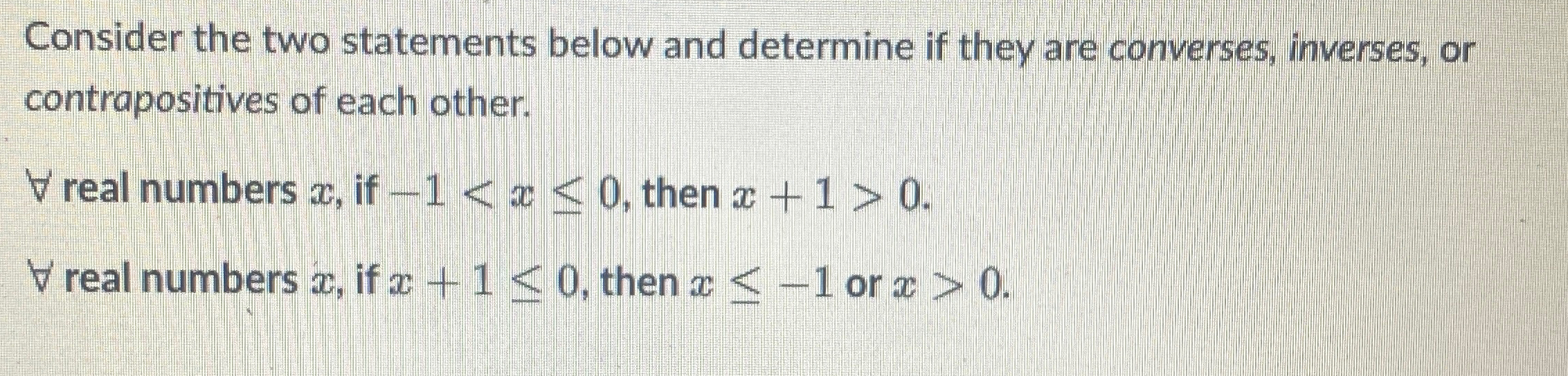 Solved Consider the two statements below and determine if | Chegg.com