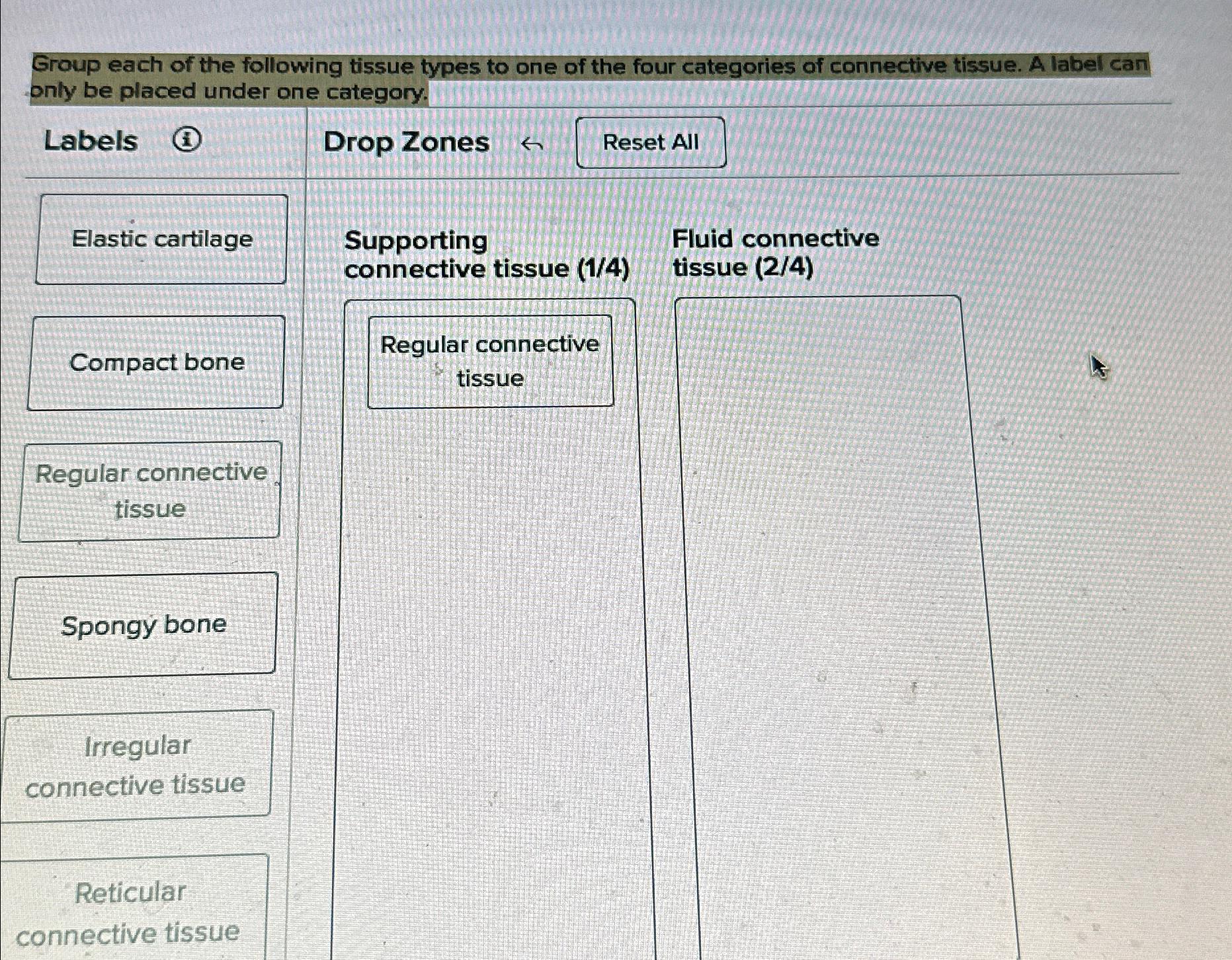 Solved Group each of the following tissue types to one of | Chegg.com