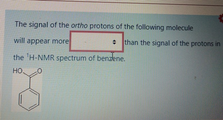 Solved The signal of the ortho protons of the following | Chegg.com