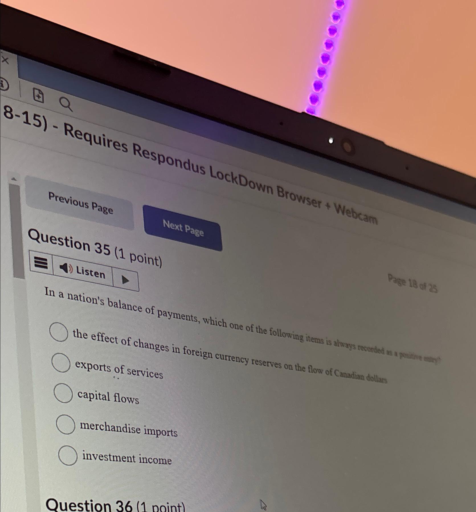 Solved Previous PageNext PageQuestion 35 (1 | Chegg.com