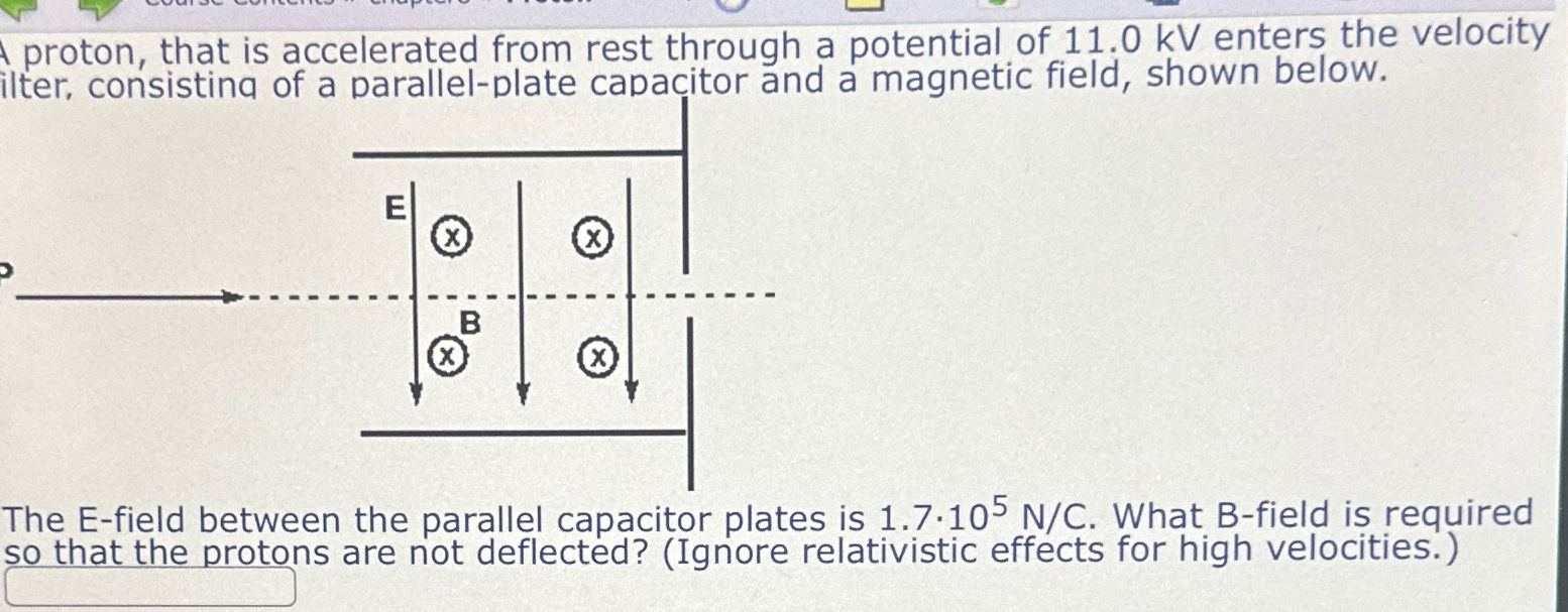 Solved proton, that is accelerated from rest through a | Chegg.com