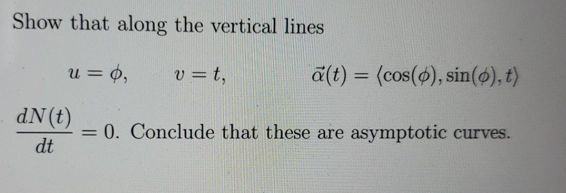Solved Consider The Following Parameterization Of A Surface