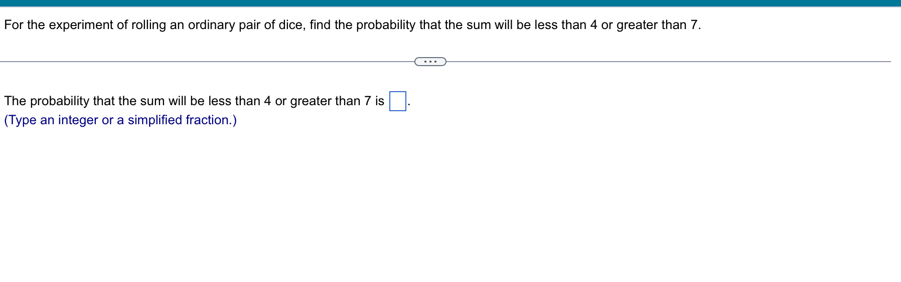 Solved For the experiment of rolling an ordinary pair of | Chegg.com