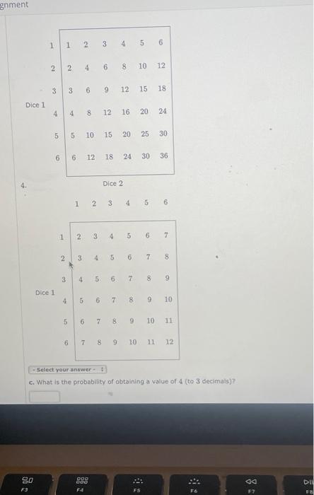 Solved Consider the experiment of rolling a pair of dice, | Chegg.com
