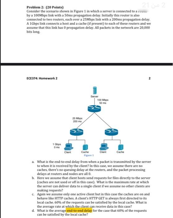 Problem 2: (20 Points) Consider the scenario shown in | Chegg.com