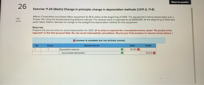 Solved Return to question 26 125 Exercise 11-24 (Static) | Chegg.com