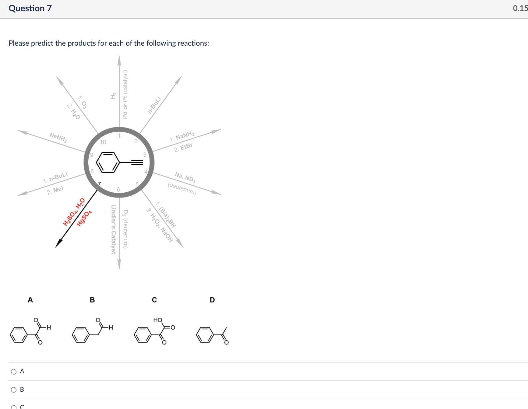 Solved Question 7Please predict the products for each of the | Chegg.com