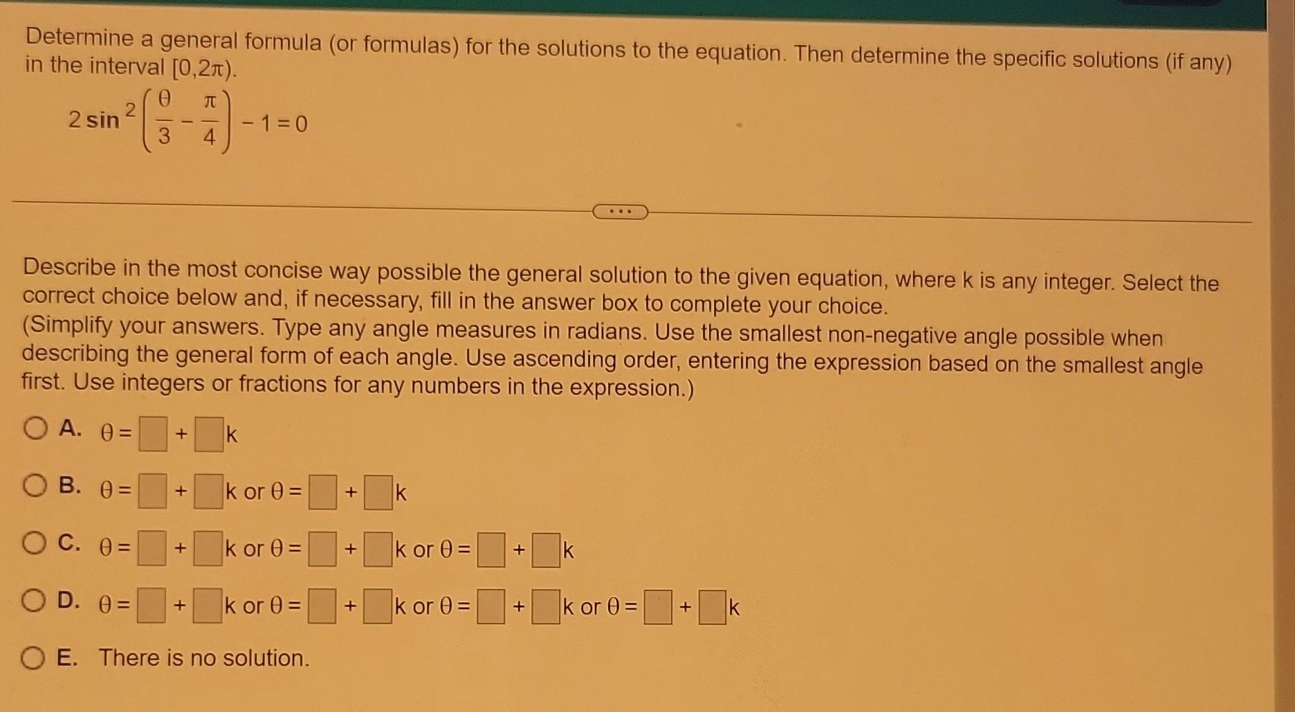 Solved Determine a general formula (or formulas) for the | Chegg.com
