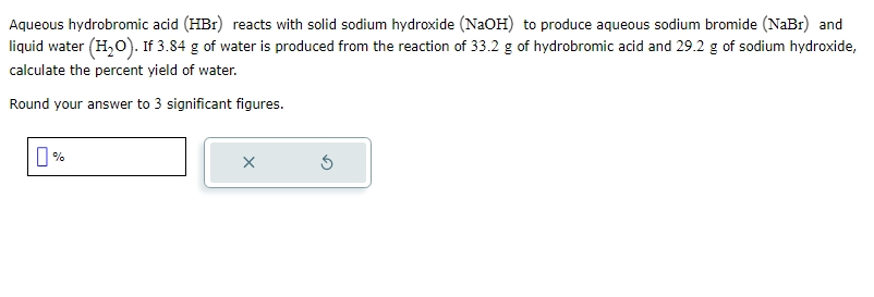 Solved Aqueous hydrobromic acid (HBr) ﻿reacts with solid | Chegg.com
