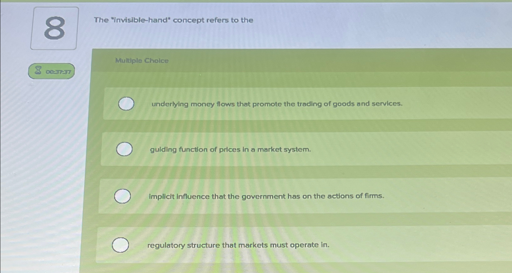 Solved The "invisible-hand" concept refers to theMultiple | Chegg.com