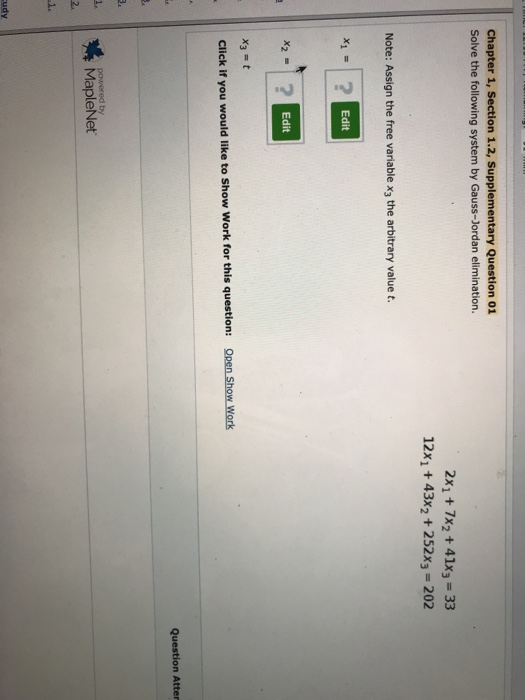 Solved Chapter 1, Section 1.2, Supplementary Question 01 | Chegg.com