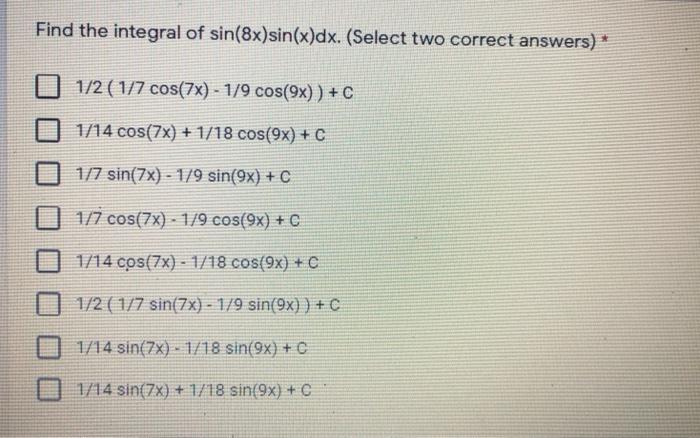 Solved Determine the integral of: * cos(3t) sin(8t) dt - | Chegg.com