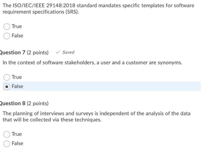 Solved The ISO/IEC/IEEE 29148:2018 standard mandates | Chegg.com