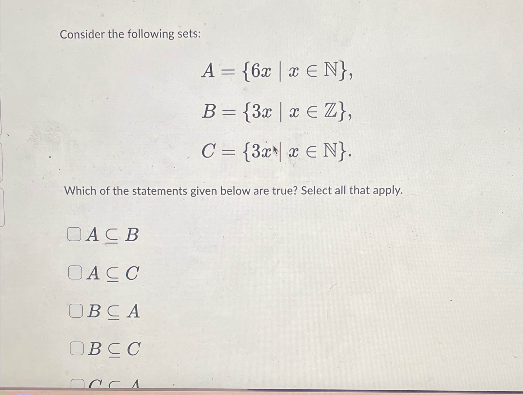 Solved Consider the following | Chegg.com