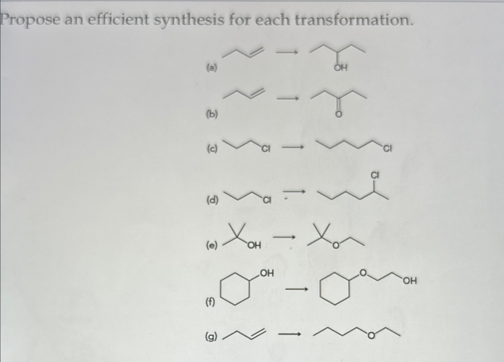 Solved Propose an efficient synthesis for each | Chegg.com
