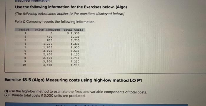 Solved Required information Problem 18-3A (Static) | Chegg.com