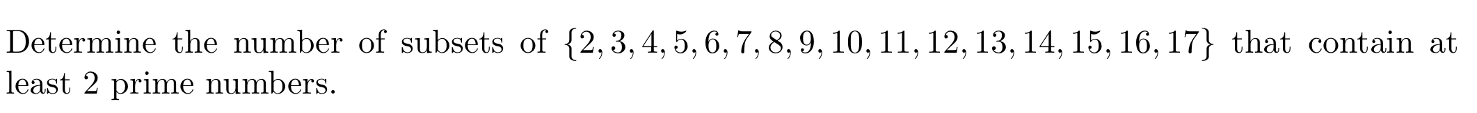 Solved Determine the number of subsets of | Chegg.com