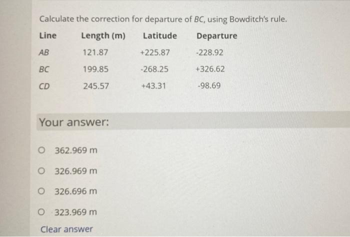 Solved From The Following Observations Calculate Misclosure