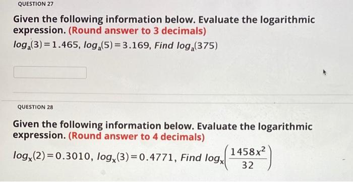 Solved QUESTION 24 Write the following expanded logarithm | Chegg.com