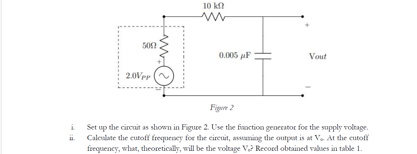 Solved Ii calculate The Cutoff Frequency For The Circuit 2508