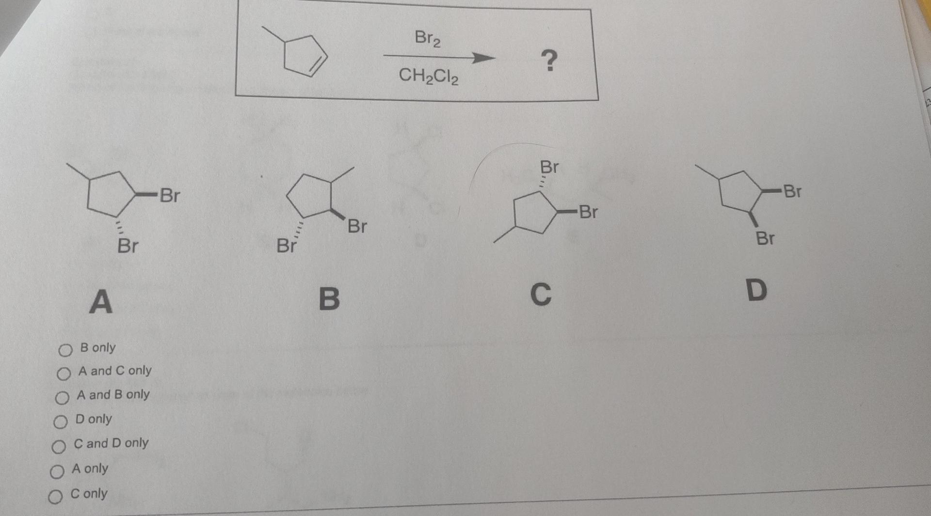 Solved A B C D B only A and C only A and B only D only - C | Chegg.com