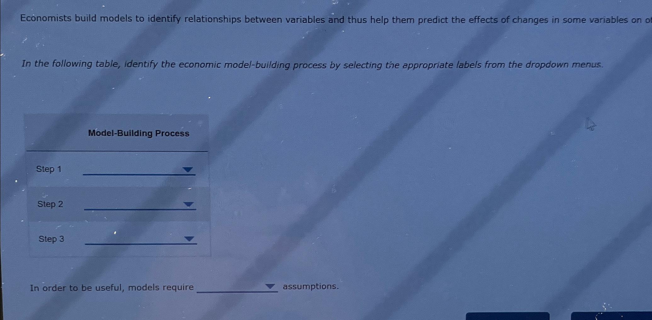 Solved Economists build models to identify relationships | Chegg.com