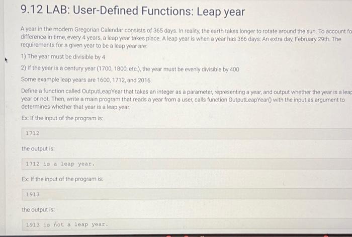 Solved A year in the modern Gregorian Calendar consists of | Chegg.com